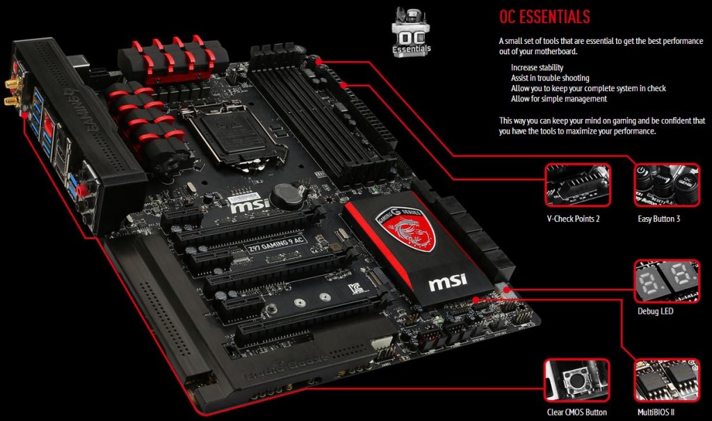 MSI Z97 Gaming 9 AC - MSI's top tier gaming offering for the Haswell ...